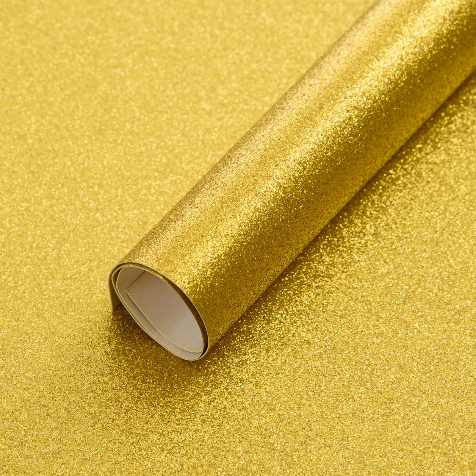 120 Sheets Gold Glitter Cardstock- One-sided- Non-Adhesive-8.5 x 11 Inches, Premium Glittery Sheets for DIY Crafts, Art Projects, Party Decor, Gift Box Wrapping - Gold Sparkling Paper | 250GSM