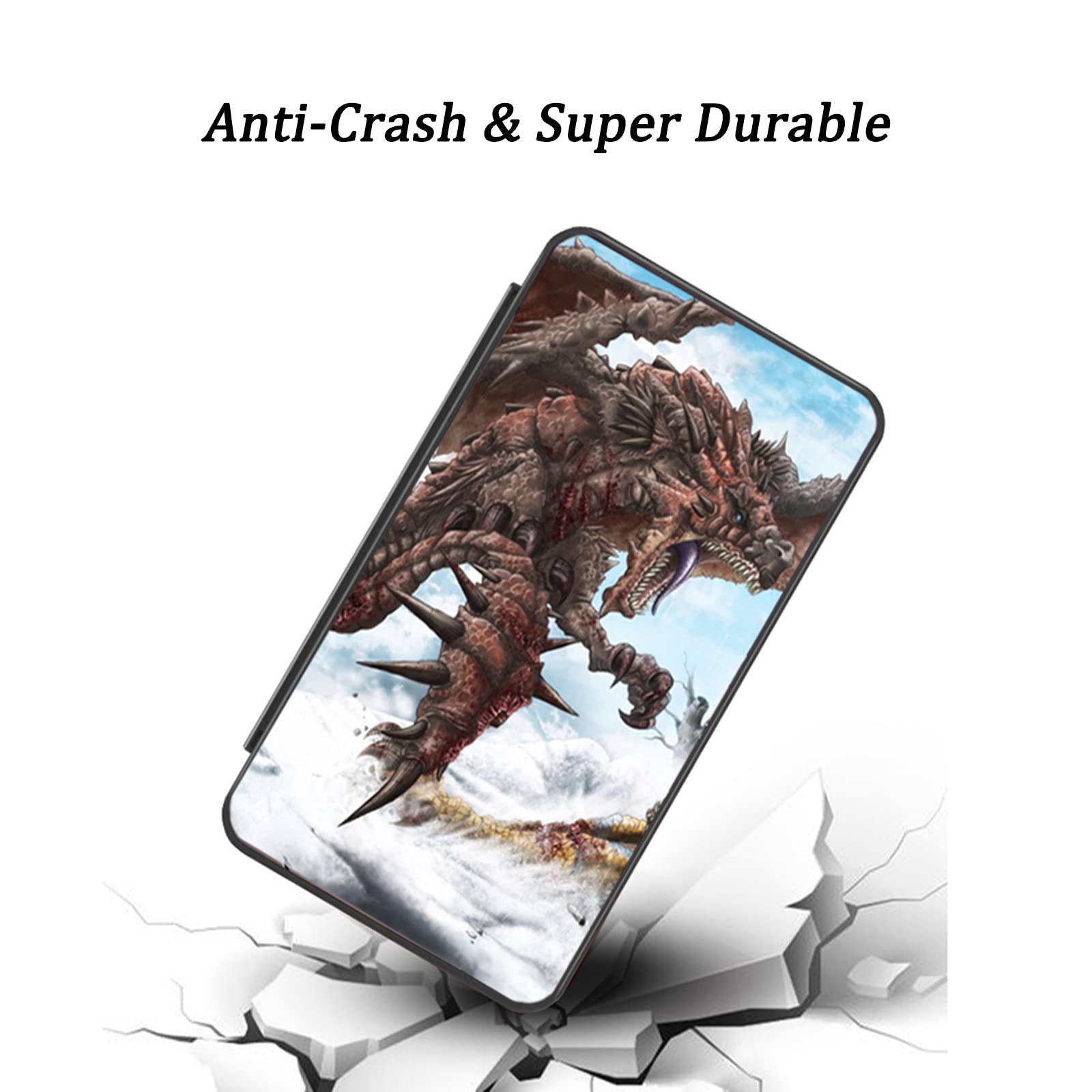 3D Dynamic Game Card Holder Compatible with Nintendo Switch Game Cards, 24 Slots Switch Game Case, Portable Game Storage Box for Travel and Home, Anti-Scratch, Shockproof
