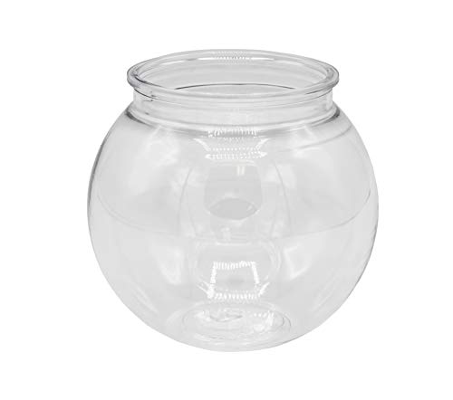 Creative Hobbies - 12 Pack - 4 Inch (100mm) Ivy Bowls Clear Plastic Shatterproof - Great For Fishbowl, Carnival Games, Candy, Party Favors, Table Centerpieces, Vase, Drinks
