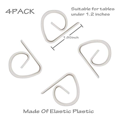 Panykoo Plastic Tablecloth Clip, Used for Restaurant Banquet Wedding Graduation Party and Outdoor Picnic Table Cloth Fixing (4 PCS)