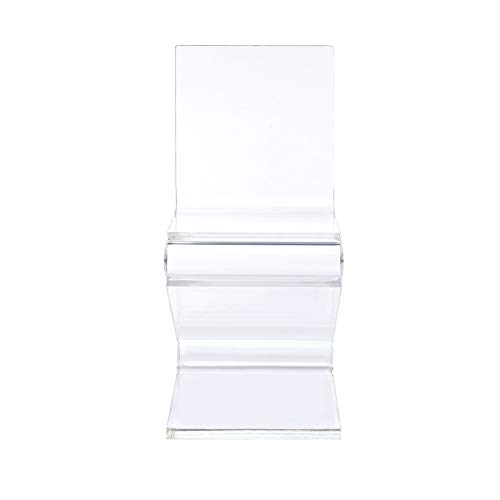 BOWERY HILL Modern Acrylic Z-Base Accent Home Kitchen Dining Living Room Chair in Clear