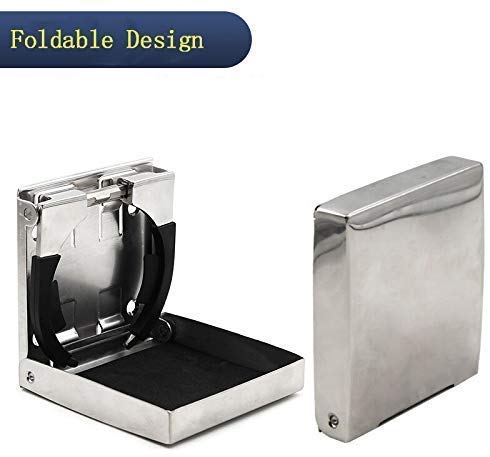 Adjustable Fold-up Cup(Mug) Drink Holders Marine Grade Stainless Steel for Marine/Boat/Yacht/Truck/RV