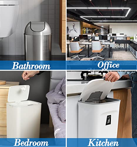 3 gallon Clear trash can liners,Small clear Garbage Bags 300,Extra Strong 2.6,3,4 Gal Trash Bag,Fit 4.5-6-8-10 liters trash Bin Liners for Home Office Kitchen (Clear 300)