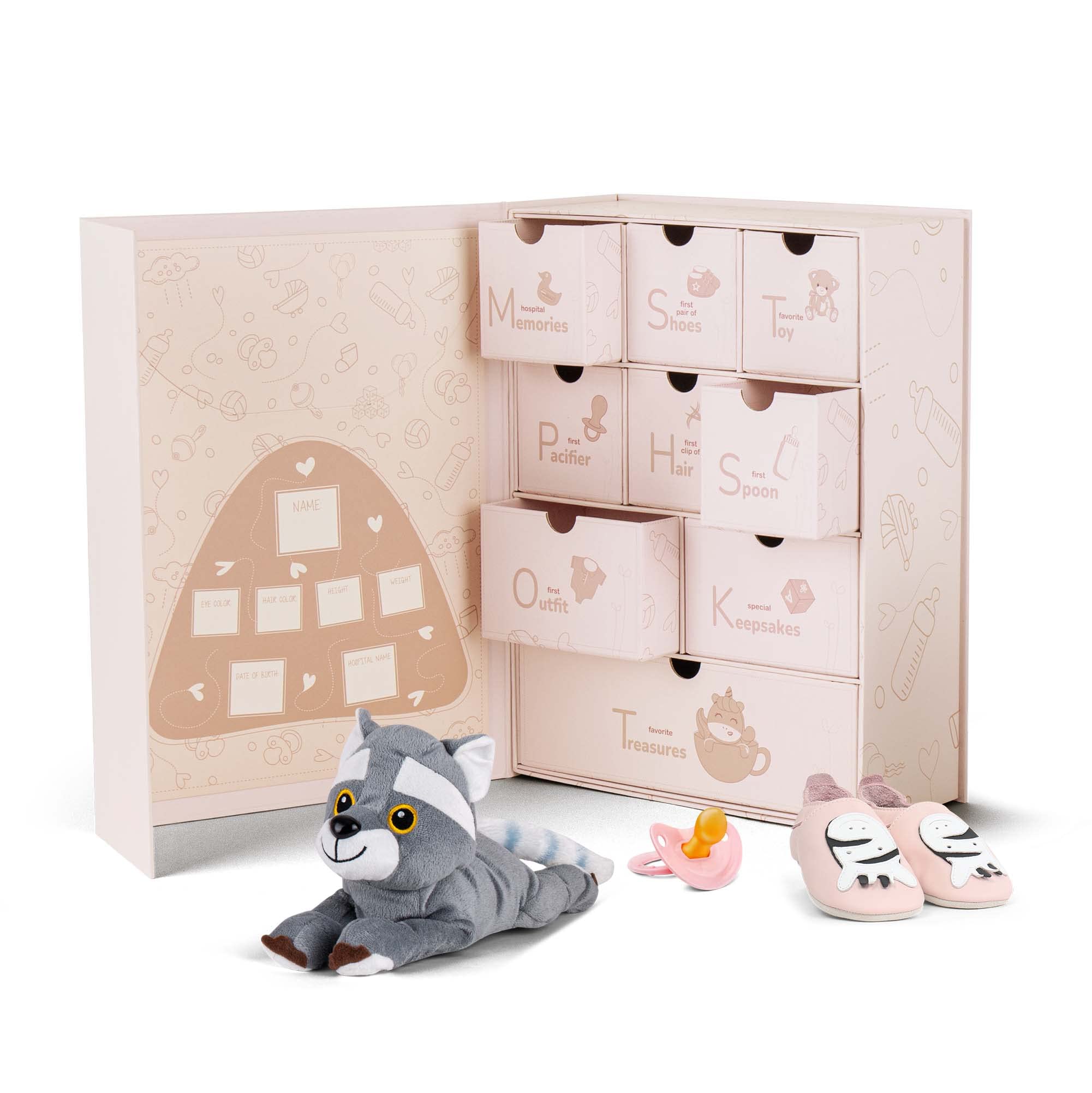 Bright Life Baby Keepsake Box - Memory Book - Preserve Priceless Memories for a Lifetime