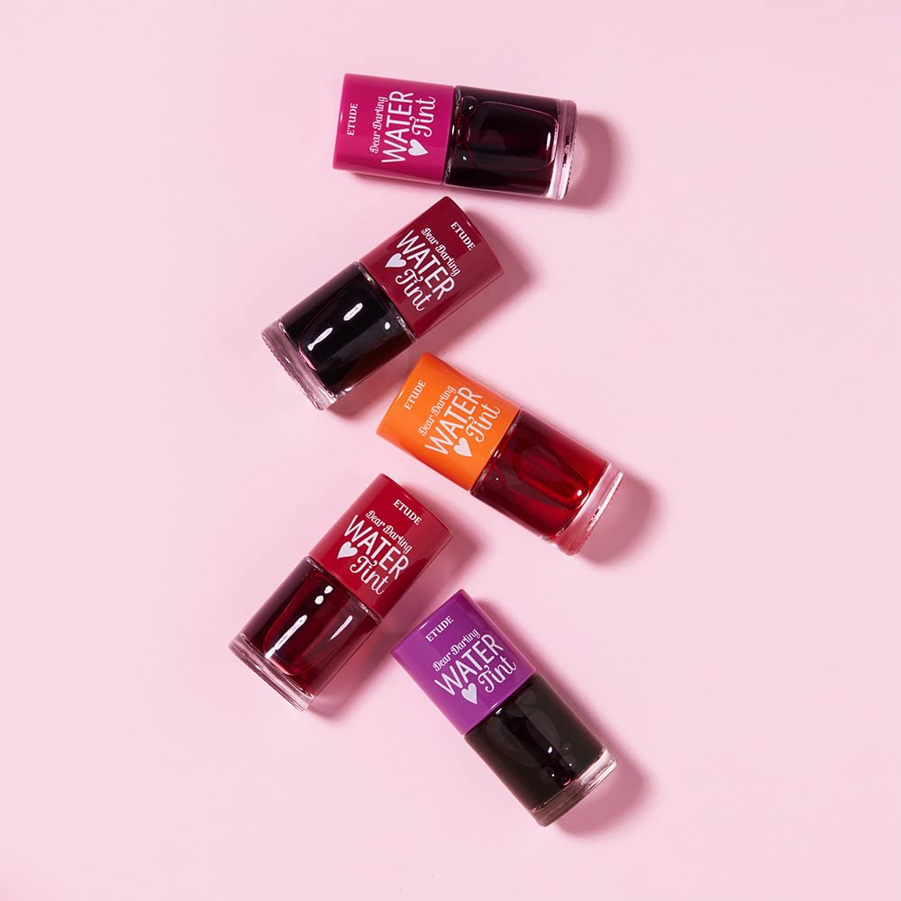 ETUDE Dear Darling Water Tint - Orange Ade | Vivid Color Lip Stain with Moisturizing Weightless & Non-sticky Finish Lip Stain | Smudge-proof Lip Tint | Korean Makeup, Perfect for Gift