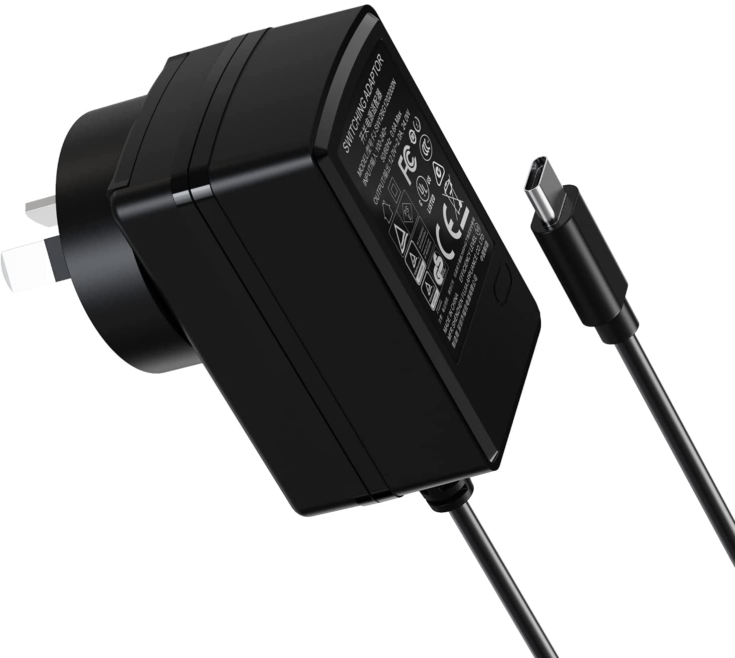 MeLE 12V 2A DC to AC Power Adapter with Type-C Port and UL UK GS Standard Plugs for MeLE Mini PC Computer Quieter2Q Quieter2D Quieter3Q Quieter3C Quieter4C and PCG02 Pro