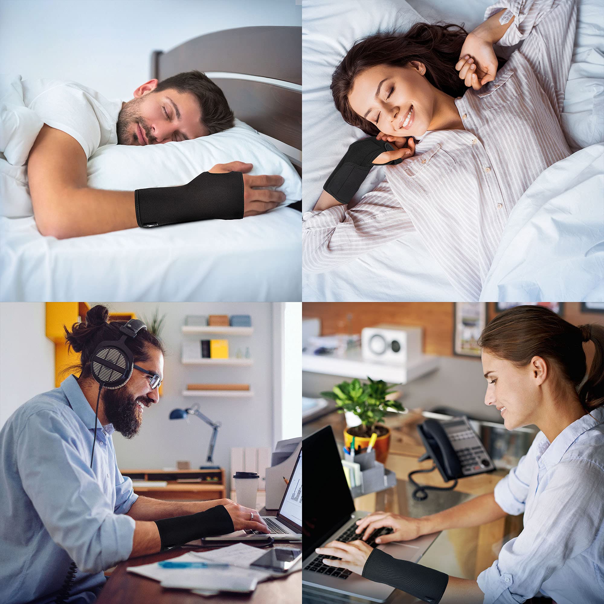 Action Tribex ATX Wrist Brace for Carpal Tunnel Relief β Adjustable Day & Night carpal tunnel wrist brace night support with Splints for Pain, Numbness, Arthritis, Sprains, Injuries β Fits Both Hands