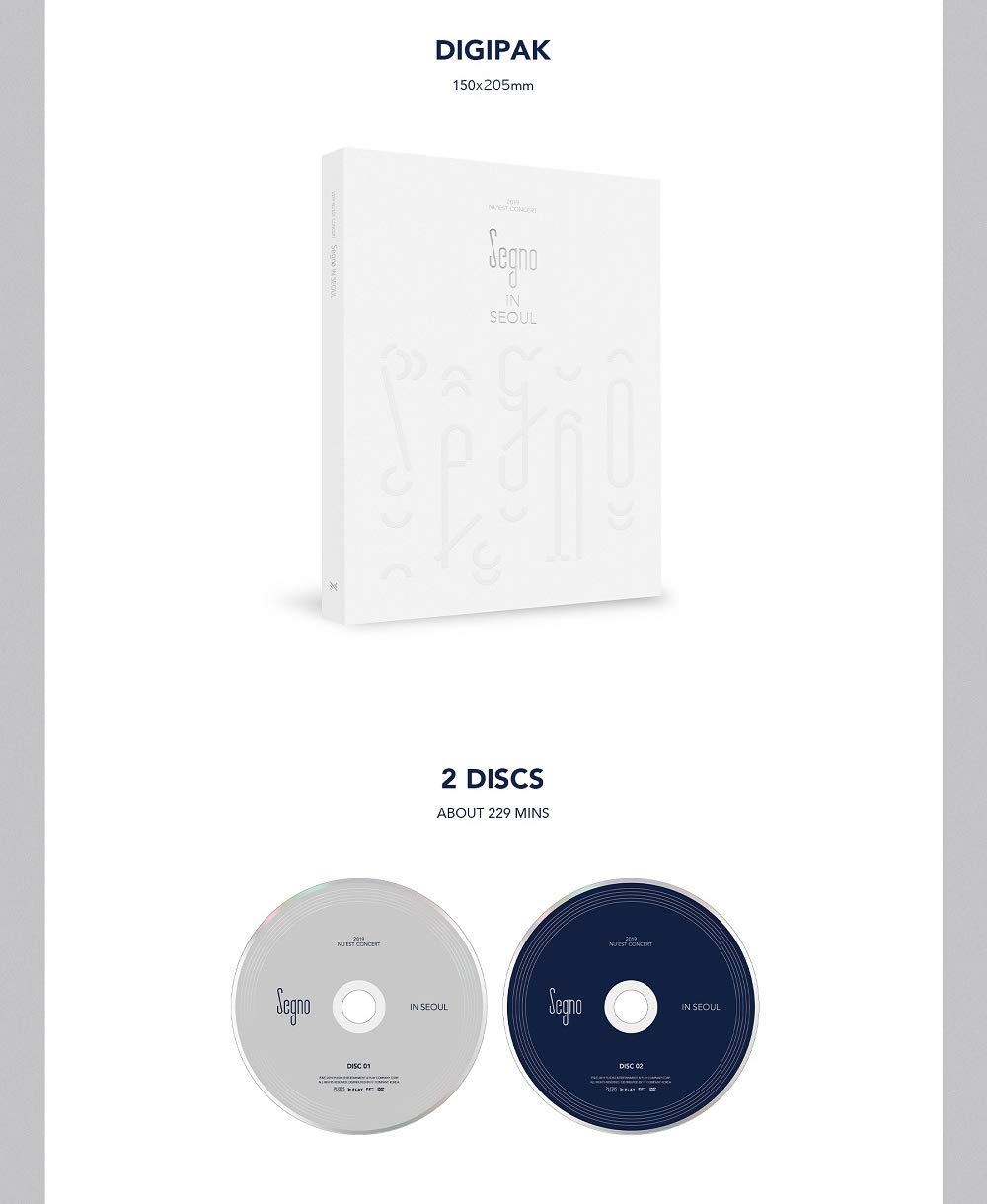 NUEST NU'EST - 2019 NU'EST CONCERT Segno IN SEOUL DVD 2Discs+156p Photobook+On Pack Poster+Postcard+Double Side Extra Photocards Set