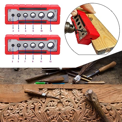 2mm-13mm Pocket Hole Jig Woodworking Drilling Locator Wood Dowelling Self Centering Drill Guide Kit Hole Puncher Multifunctional Woodworking Hole Puncher