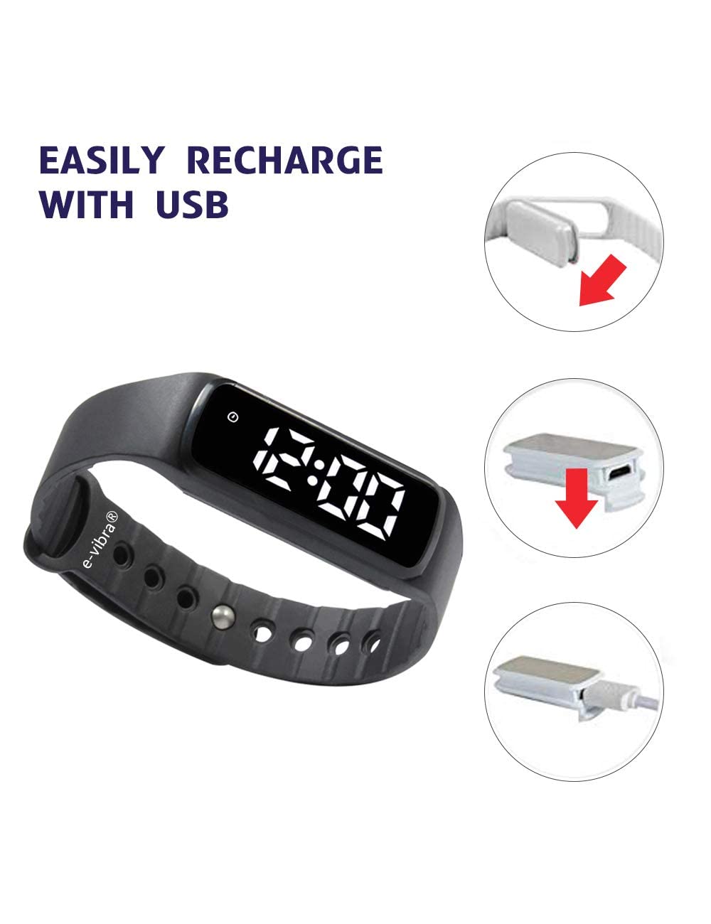 Potty Training Watch - Silent Vibrating Alarm Medical Reminder Watch - with Timer and 12 Daily Alarms (Royal Blue - Large)