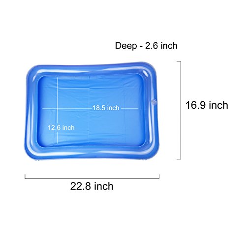 4-Pack Inflatable Ice Serving Bar Coolers for Parties, Salad BBQ Picnic Ice Food Drinks Buffet Server Tray for Indoor Outdoor Party