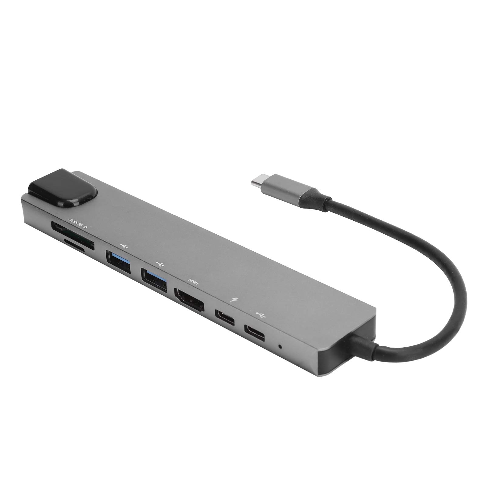wendeekun TypeC Docking Station,8 in 1 TypeC Converter TypeC to PD/HDMI/RJ45/Memory Card/Storage Card/USB3.0 Adapter,Easy and Convenient Expansion