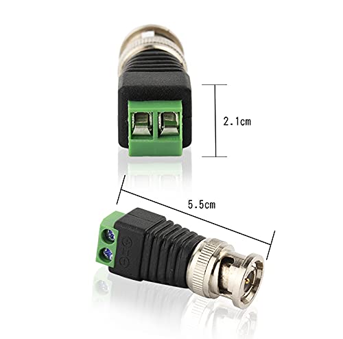 lkelyonewy BNC to Cat5e Adapter Male Connectors and Solderless Female Video Balun Connector,Screw Camera Terminal Plug for CCTV Surveillance Cable Ethernet Speaker