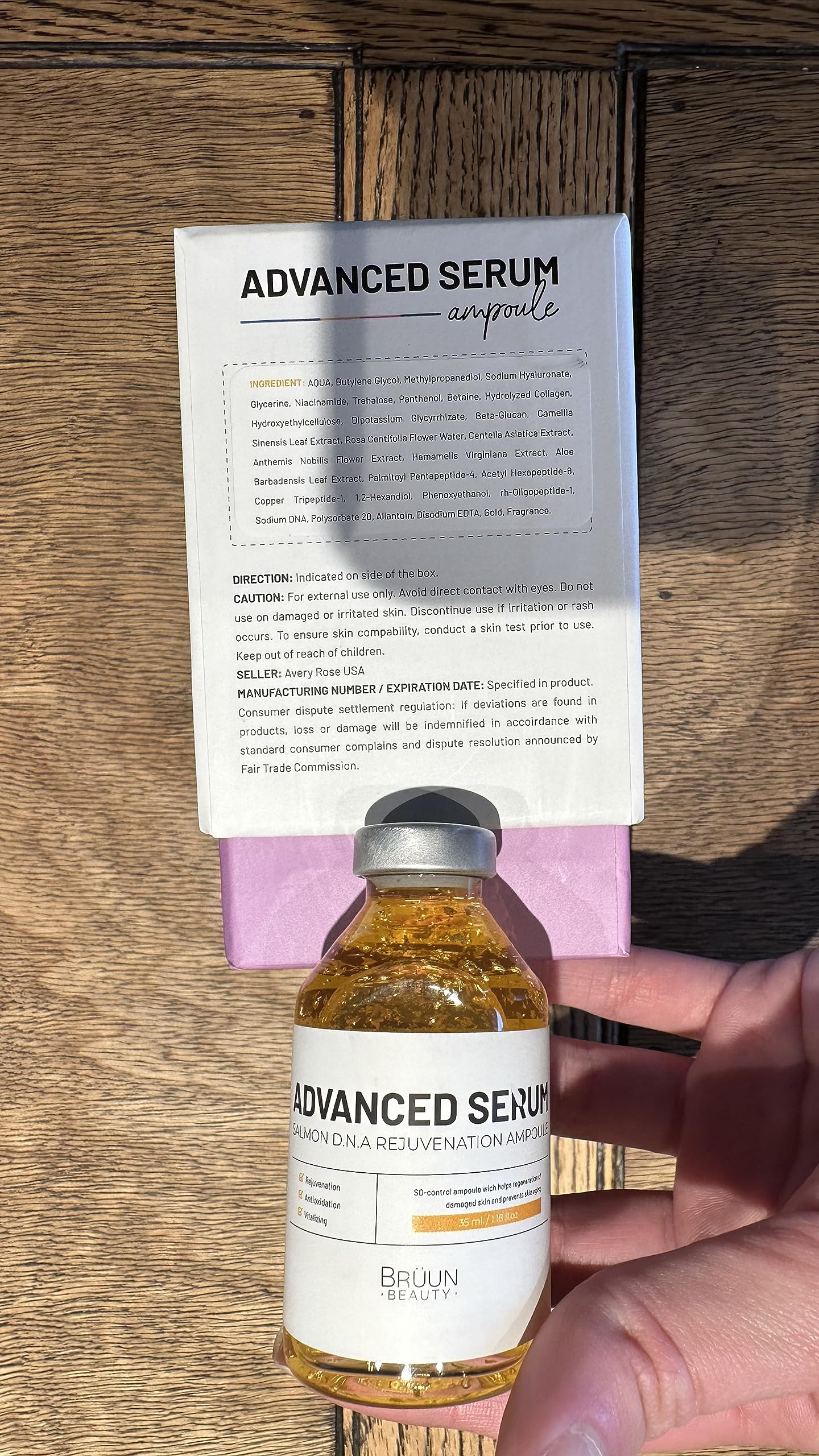 BRÜUN SD - Control Salmon DNA Ampoule - Micro Needling Korean Serum Booster for Face and Body to Use with and without Derma Pen Microneedling Skin Care Serum 1.18 fl.oz