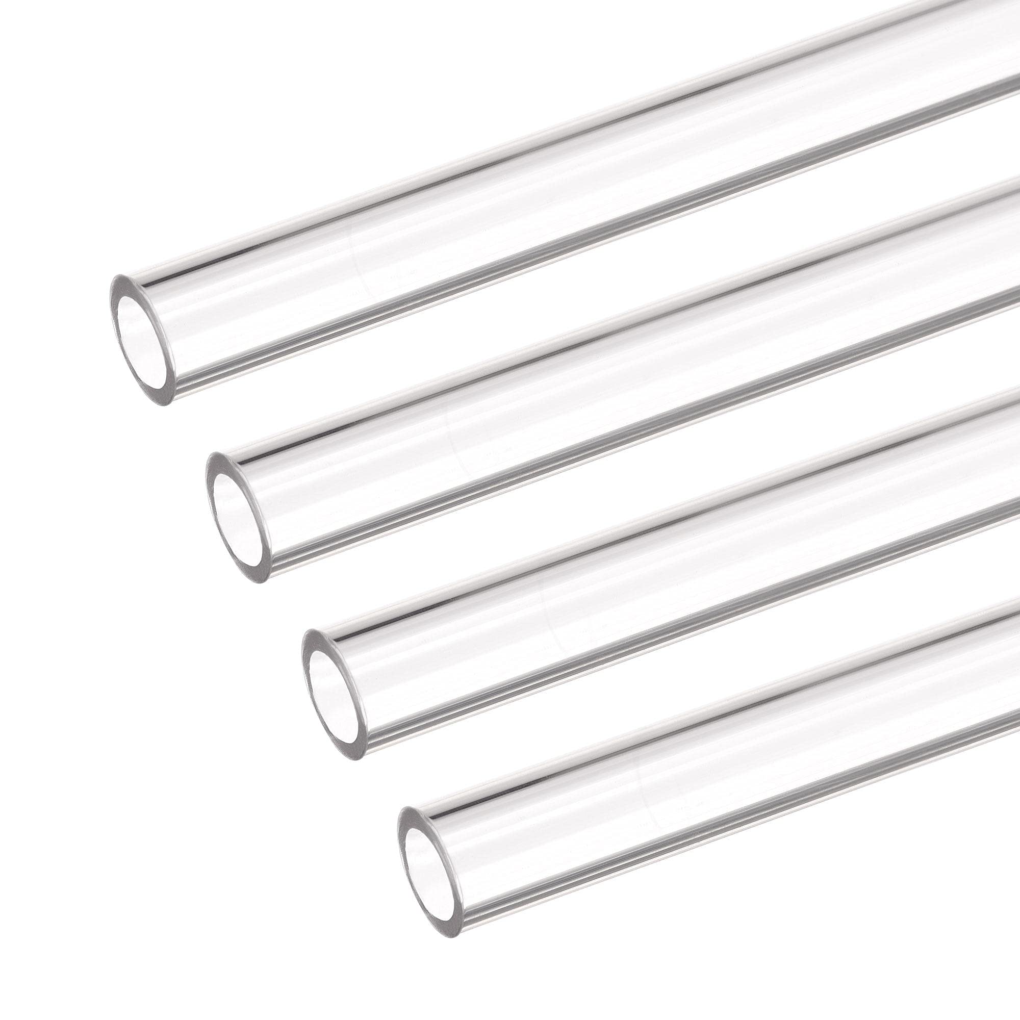 uxcell PETG Tubing Hard Tube 10mm ID, 14mm OD, 0.5m/20inch Length, Clear for PC Water-Cooling System 4pcs