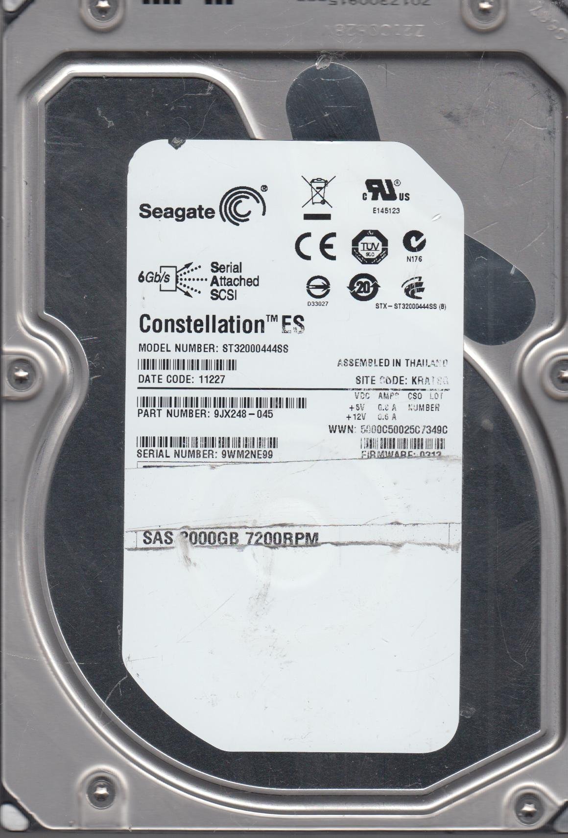 2TB 7,200RPM 16MB SAS