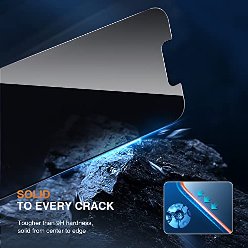 LK 2 Pack Privacy Screen Protector for iPhone 13 Pro Max/iPhone 14 Plus 6.7-inch, [Anti-Spy] 9H Tempered Glass Film, and 1 Pack Camera Lens Protector, Touch Sensitive, [Easy Frame Installation]