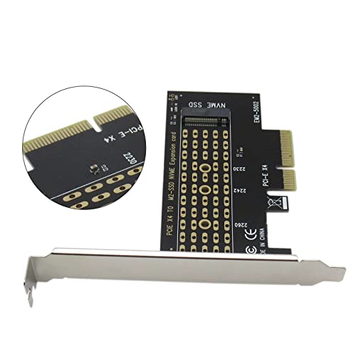2x M.2 to PCIe NVMe SSD Adapter Card 2242 2260 2280 M2 Drive to Desktop PCI Express x4 x8 x16 Slot, Includes Brackets