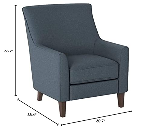 Amazon Brand – Stone & Beam Cheyanne Modern Living Room Accent Arm Chair, 30.7"W, Denim Blue