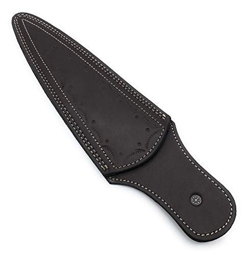 12" long custom handmade leather sheath for 7"โ7.5" cutting blade dagger knife