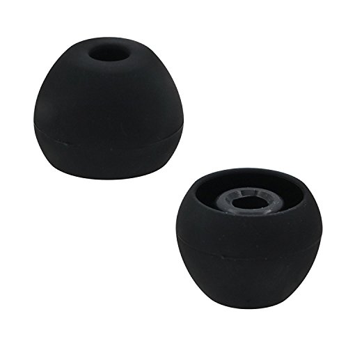 ALXCD Eartip for urBeats 3 Earphone, 8 Pairs S/M/L & Double Flange Durable Soft Silicone Replacement Earbud Tips Ear Tips, Fit for Apple Beats by Dre. urBeats3 Earphone [8 Pair](Black)