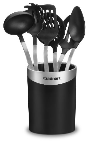 15 Piece Kitchen Knife Set with Block by Cuisinart, Cutlery Set, Graphix Collection, Stainless Steel, C77SS-15P & CTG-00-BCR7 Barrel Crock with Tools, Set of 7