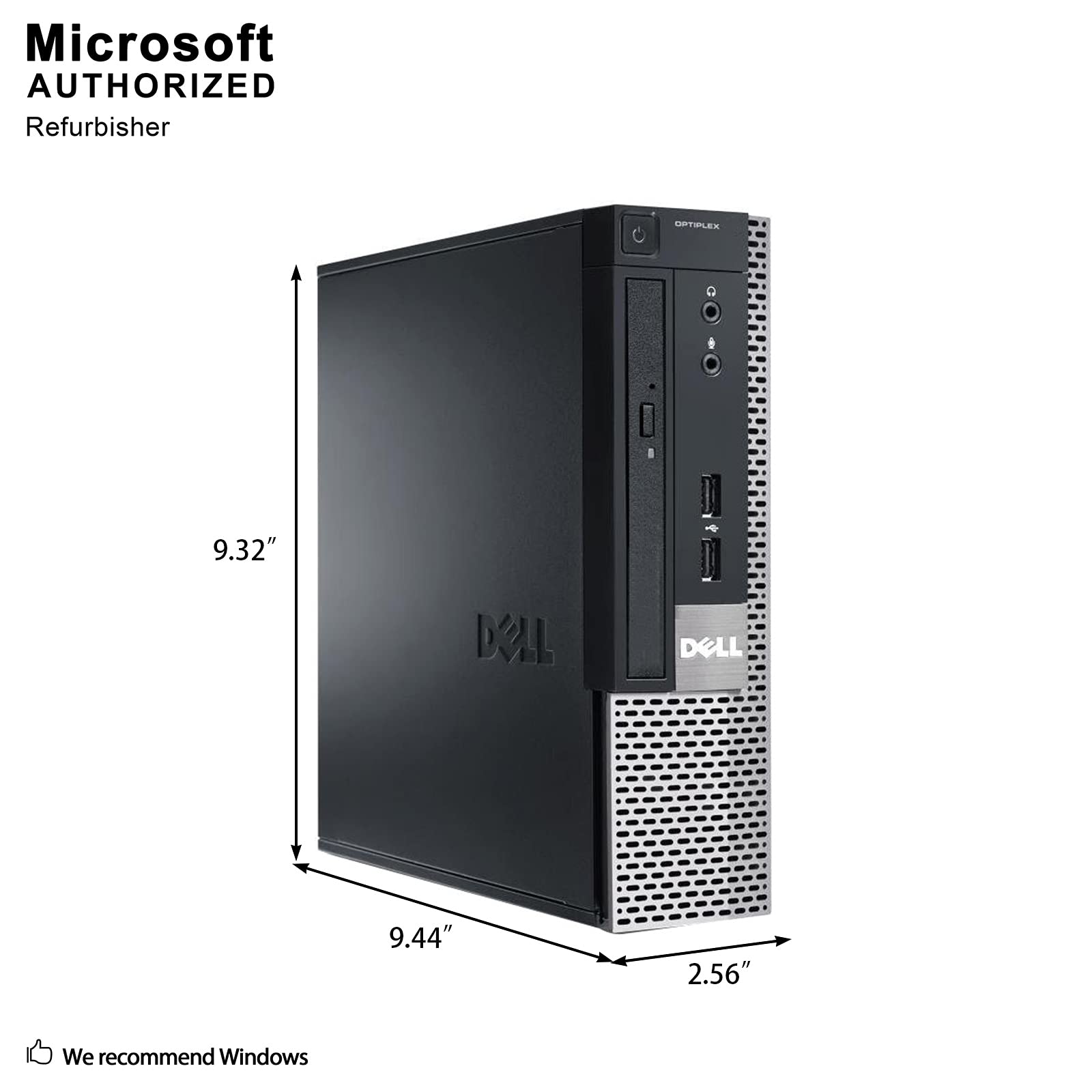Dell OptiPlex 7010 Ultra Small Space Saving PC Desktop Computer, Intel i5, 8GB RAM 500GB HDD, Windows 10 Pro, 24 LCD Monitor, New 16GB Flash Drive, Keyboard & Mouse, DVD, WiFi (Renewed)