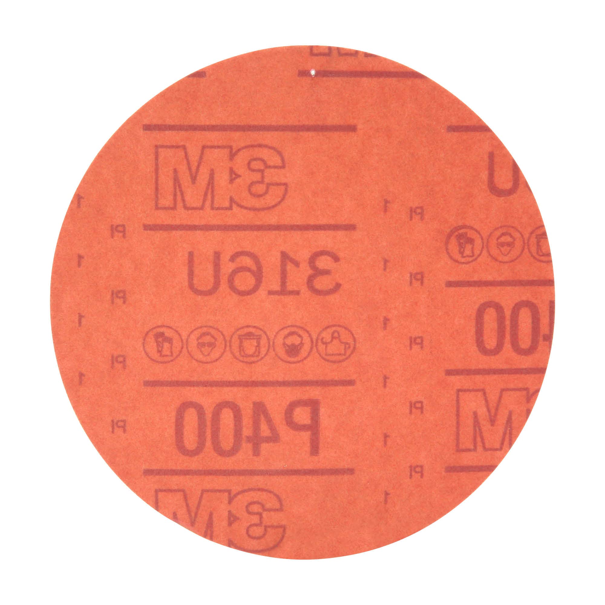 3M Hookit Red Abrasive Sanding Discs, 01261, No Hole, 6 in, 80+ Grade, Pack of 50 Discs, for Auto Sanding, Primer Sanding, E-Coat Sanding