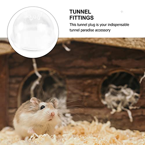 3Pcs Hamster Pipe Tunnels Hamster Tunnel External Tube Stopper Plug End Cap, Hamster Cage External Pipe Plugs Small Animals Hamster Cage Hole Hamster Tube Toy Cover Mouse Hamster Tunnel