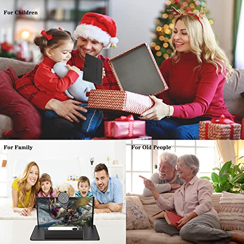 12" Screen Magnifier for Cell Phone - 3D HD Magnifying Projector Screen Enlarger Expanders for Movies, Videos and Gaming – Foldable Phone Stand with Screen Amplifier–Compatible with All Smartphones
