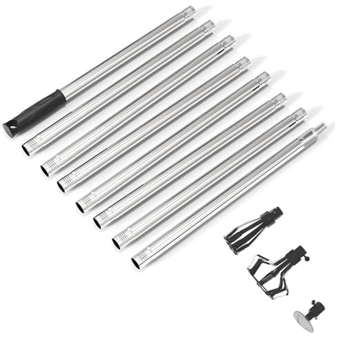18FT Reach Light Bulb Changer High Ceilings β 12FT Light Bulb Changer Pole for High Ceilings Adjustble Extension Assembled with Basket and Suction Cup
