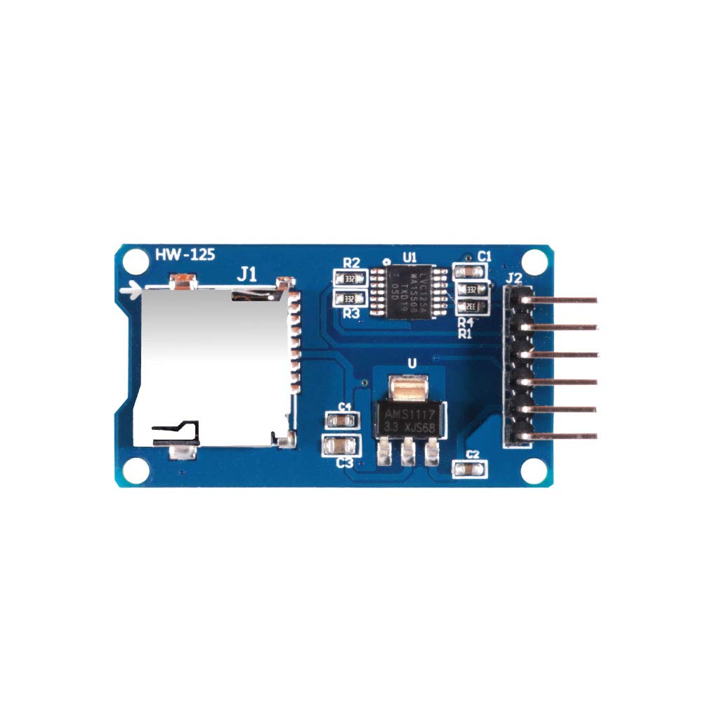 Aoicrie 5Pcs Micro SD Mini TF Card Adater Reader Module - Micro SDHC SPI Interface Driver Module with chip Level Conversion for R3 MEGA 2560 Due