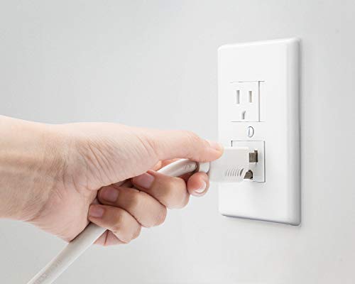 6-Pack Safety Innovations Self-Closing Outlet Covers (for Center Screw Outlets Only) - an Alternative to Wall Socket Plugs for Child Proofing Outlets, (1-Screw), (White)
