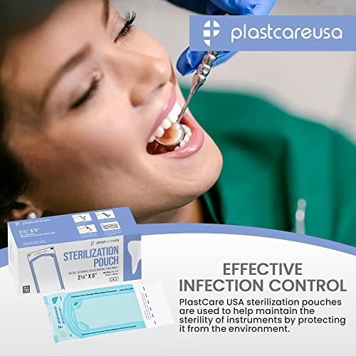 400 2.25 x 4 Inch Self Sterilization Autoclave Pouches for Cleaning Tools, Sterilizer Bags for Dental Offices, Pouch for Dentist Tools, 2 Boxes of 200