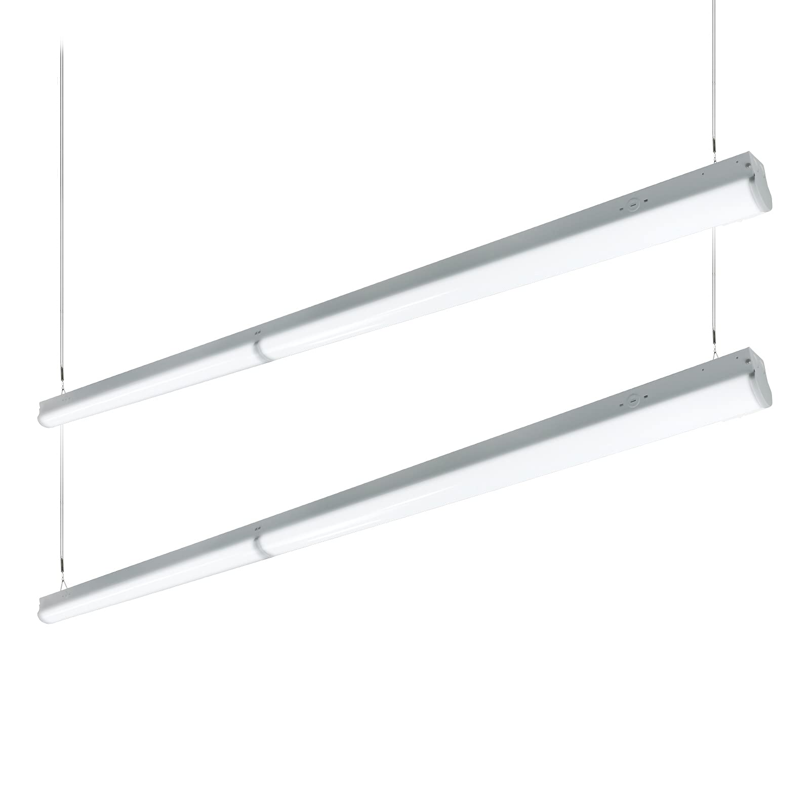 Sokply 8FT LED Linear Shop Light 60W 7800Lm, 5000k Dimmable Linkable Strip Light, Commercial Wrap Ceiling Light Fixture for Warehouse Garage Office Display Shops, DLC & UL Listed - 2 Pack