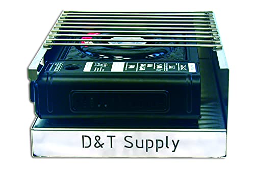 Butane stove silver frame, Stainless steel, Windproof, Kitchen, Indoor-Outdoor, Housing, 14''Lx12''Wx5.5''H