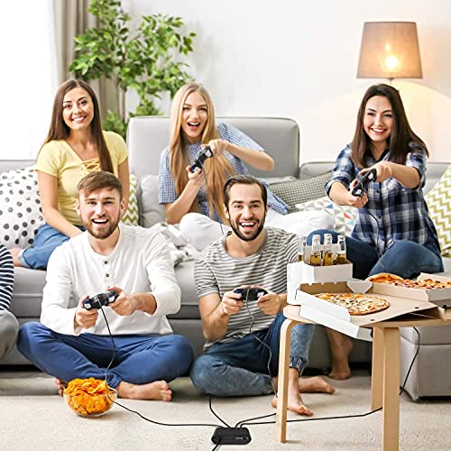 4 Controllers for Gamecube,with 4 Extension Cables and 4-Port USB Adapter for Switch PC Wii U Console (BPOS)