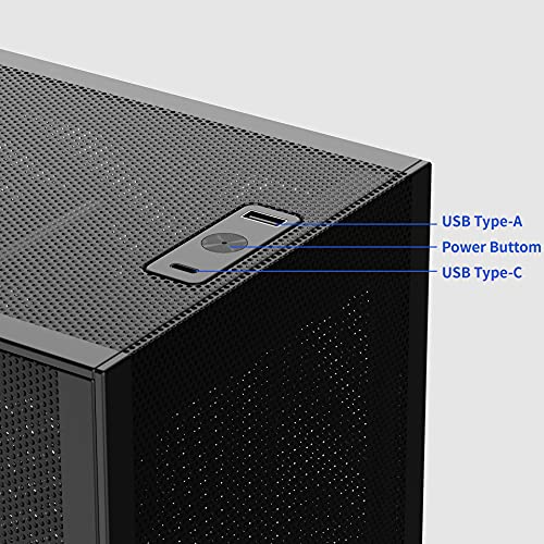 SSUPD Meshlicious Mini-ITX Small Form Factor (SFF) Case - Full Mesh Side Panel with PCIe Riser Cable - Tool-Free and Easy Accessibility (PCIE 4.0 Riser Cable, White)