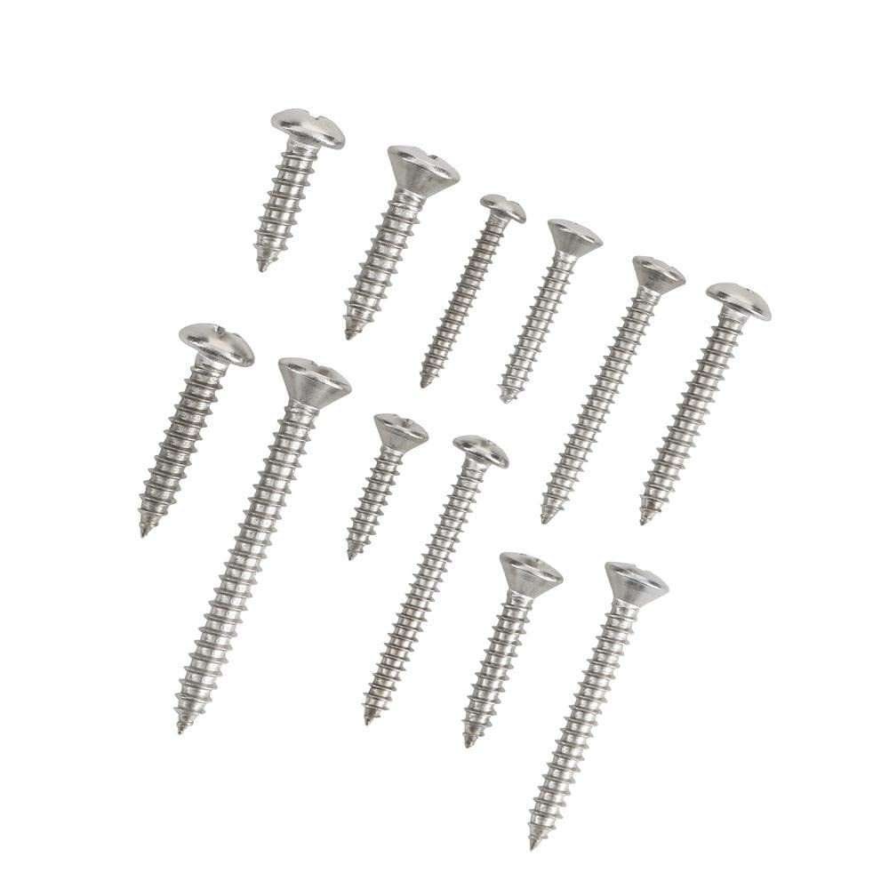 216 Pieces Stainless Steel Self Tapping Sheet Metal Screw Assortment, 34 Different Size of Oval and Pand Head for Fastening Wood, Metal or Fiberglass