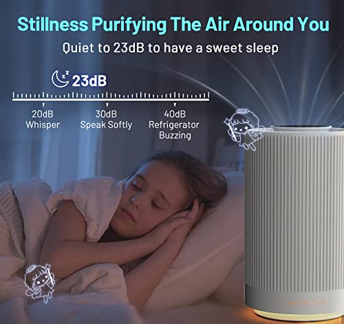 2 Pack Air Purifiers for Small Room-Jafanda H13 True HEPA Filter Air Filters for Home Remove 99.97% Allergies Dander Dust Smoke Pollen Pets Hair, Black and White