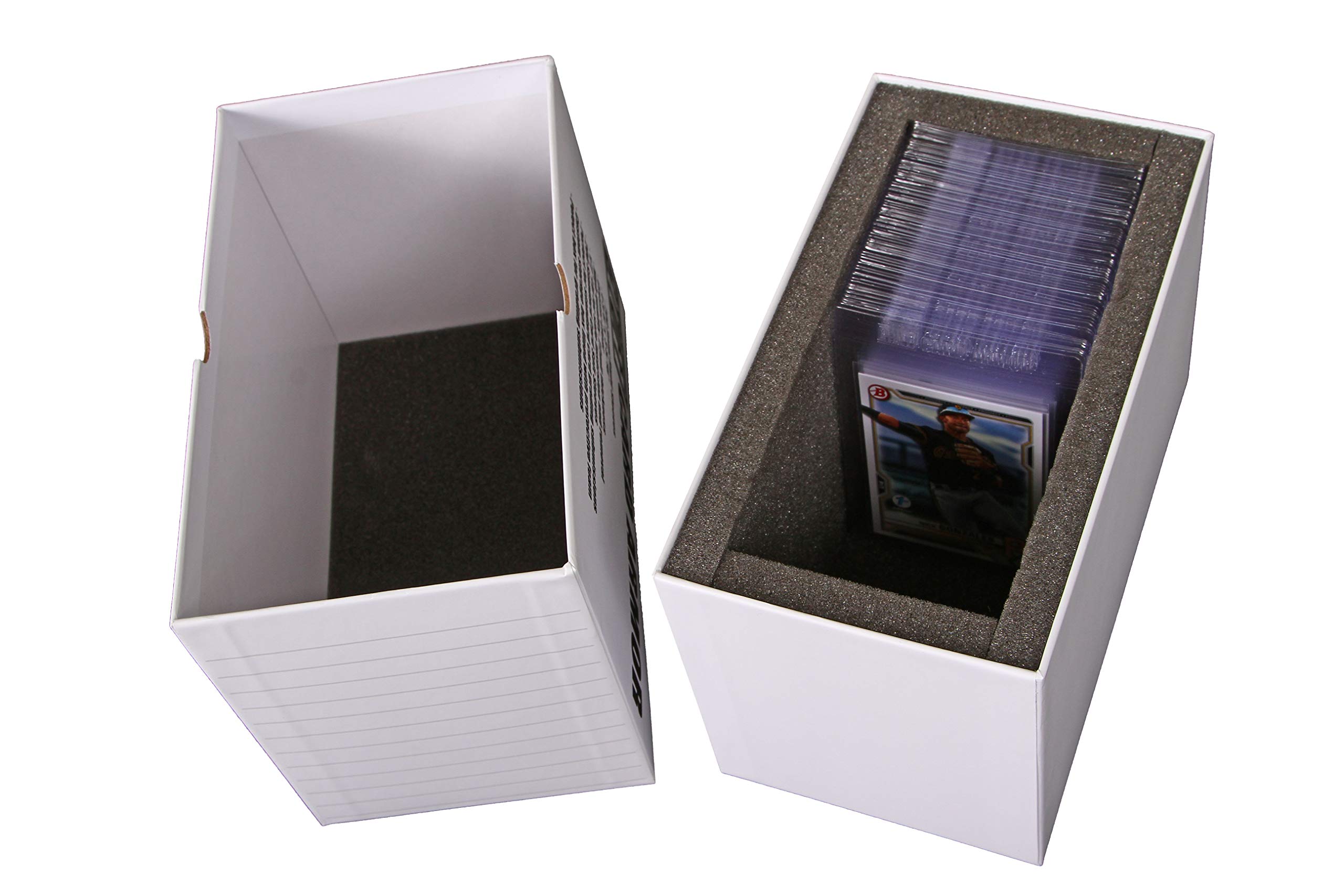 2TUFF Card Armor Size 1-200 Count Semi Rigid Card Sleeves and 200 Count Soft Sleeves with Foam Lined Heavy Duty PSA BGS CSG SGC Submission Box - Standard Size Perfect for Grading Card Submissions