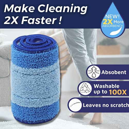 6 Pack Microfiber Cleaning Pad for Bona Spray Mop, Multi-Surface Floor Mop Hardwood Laminate Floor Replacement Mop Pad