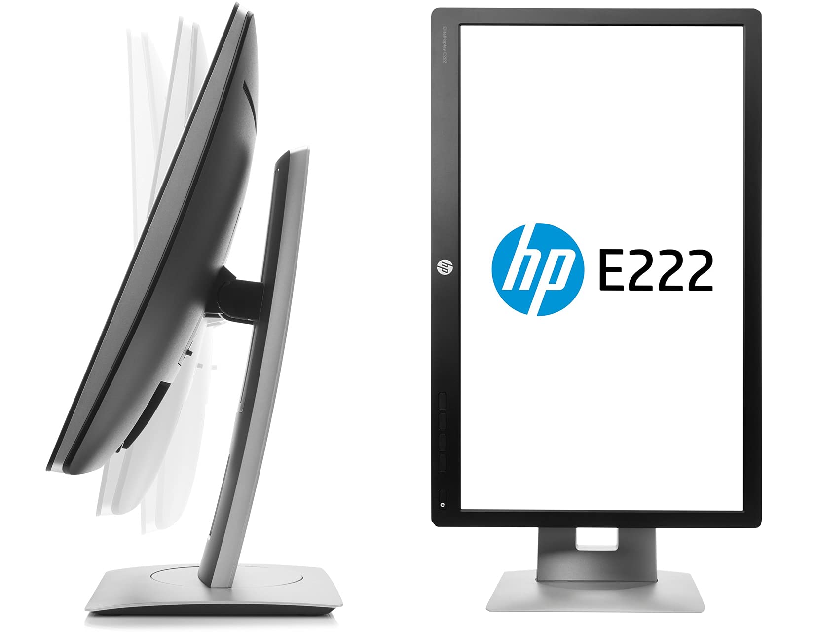 HP EliteDisplay E222 Full HD 22 Inch LED Monitor, 1080p at 60Hz, VGA, HDMI, Display Port, USB 2.0, 178 Degree Viewing Angle, 7ms Response Time, 250 Cd/m Brightness (Renewed), Black & Silver