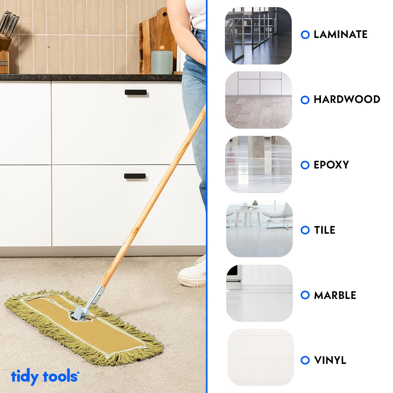 36 Inch Yellow Dust Mop with Wood Handle and 36 Inch Dust Mop Refill Bundle - 1 Mop Set and 4 Refills