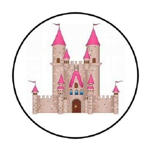 Seals Sticker HotSaleStore 48 Pink Castle !! Envelope Seals Labels Stickers 1.2" Round