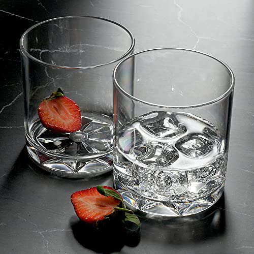 Amazing Abby - Liberty - 12-Ounce Plastic Tumblers (Set of 6), Plastic Drinking Glasses, All-Clear Reusable Plastic Cups, BPA-Free, Shatter-Proof, Dishwasher-Safe