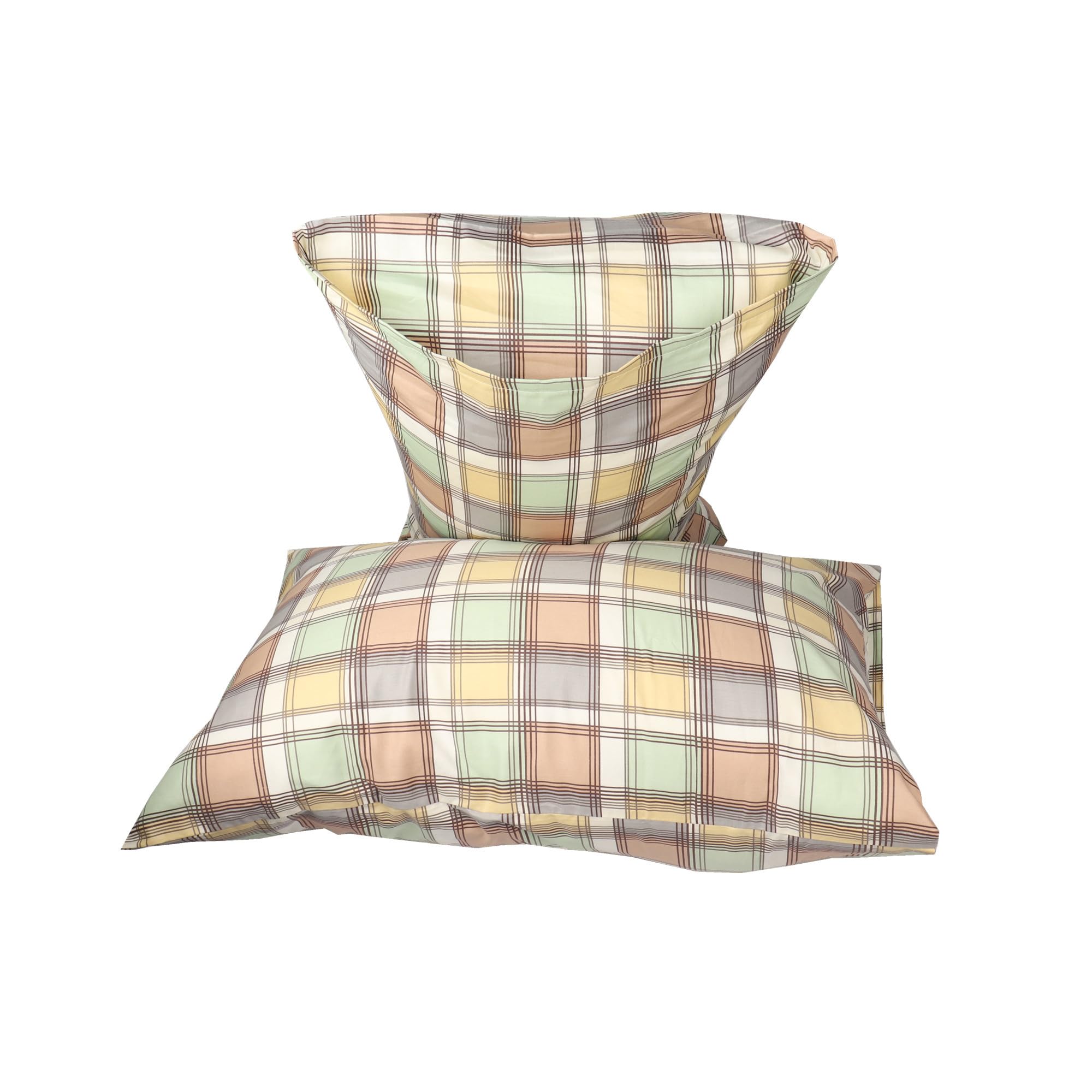 100 Percent Cotton Queen Pillowcases Checkered Hotel Quality Pillow Case Covers Bedding for Women, Men, Kids & Teens