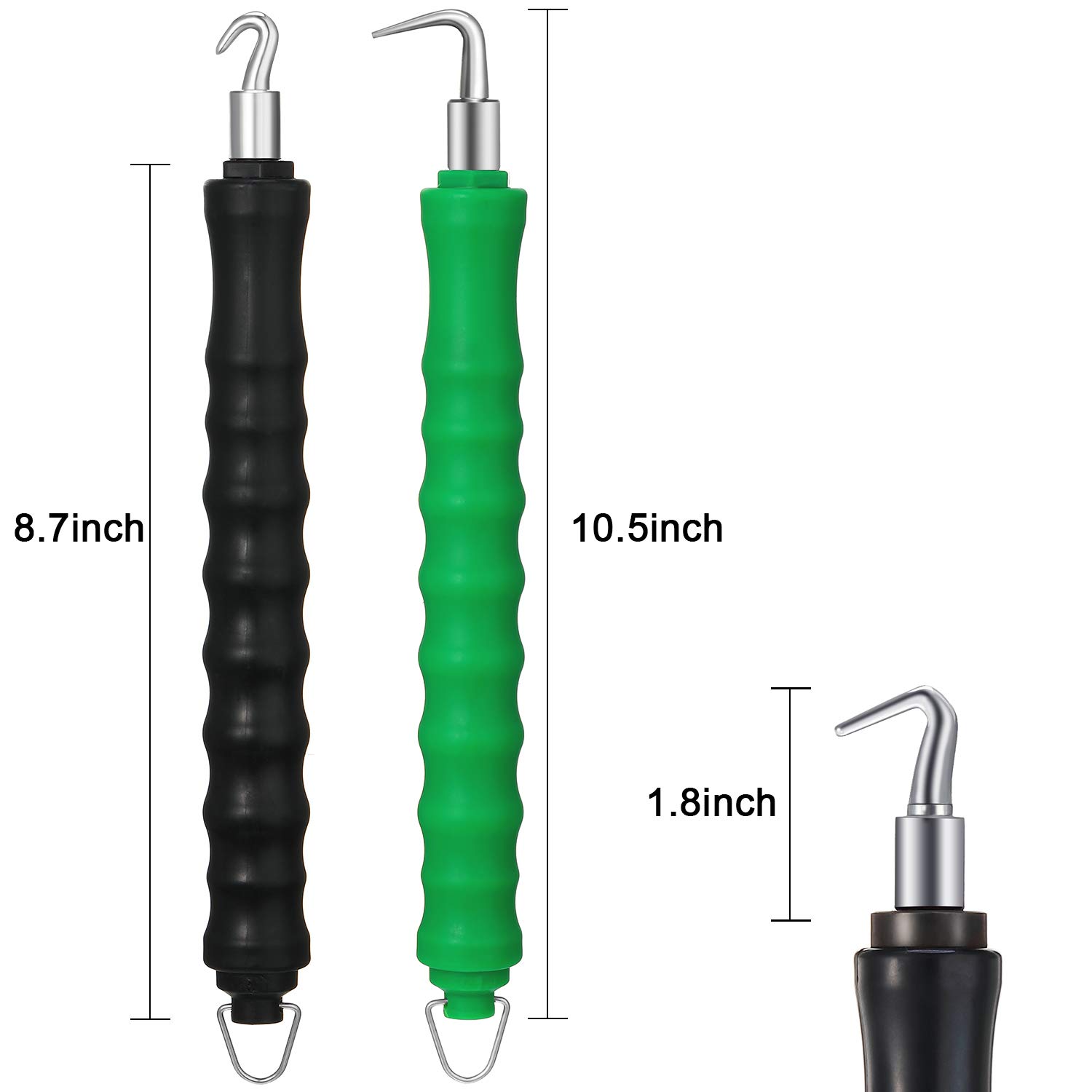 2 Pieces Automatic Rebar Tie Wire Twister, Rebar Tie Wire Twister Tool, Rebar Wire Twister Pull Tie Wire Twister, Concrete Metal Wire Twisting Fence Tool (Curved and Straight Hook)