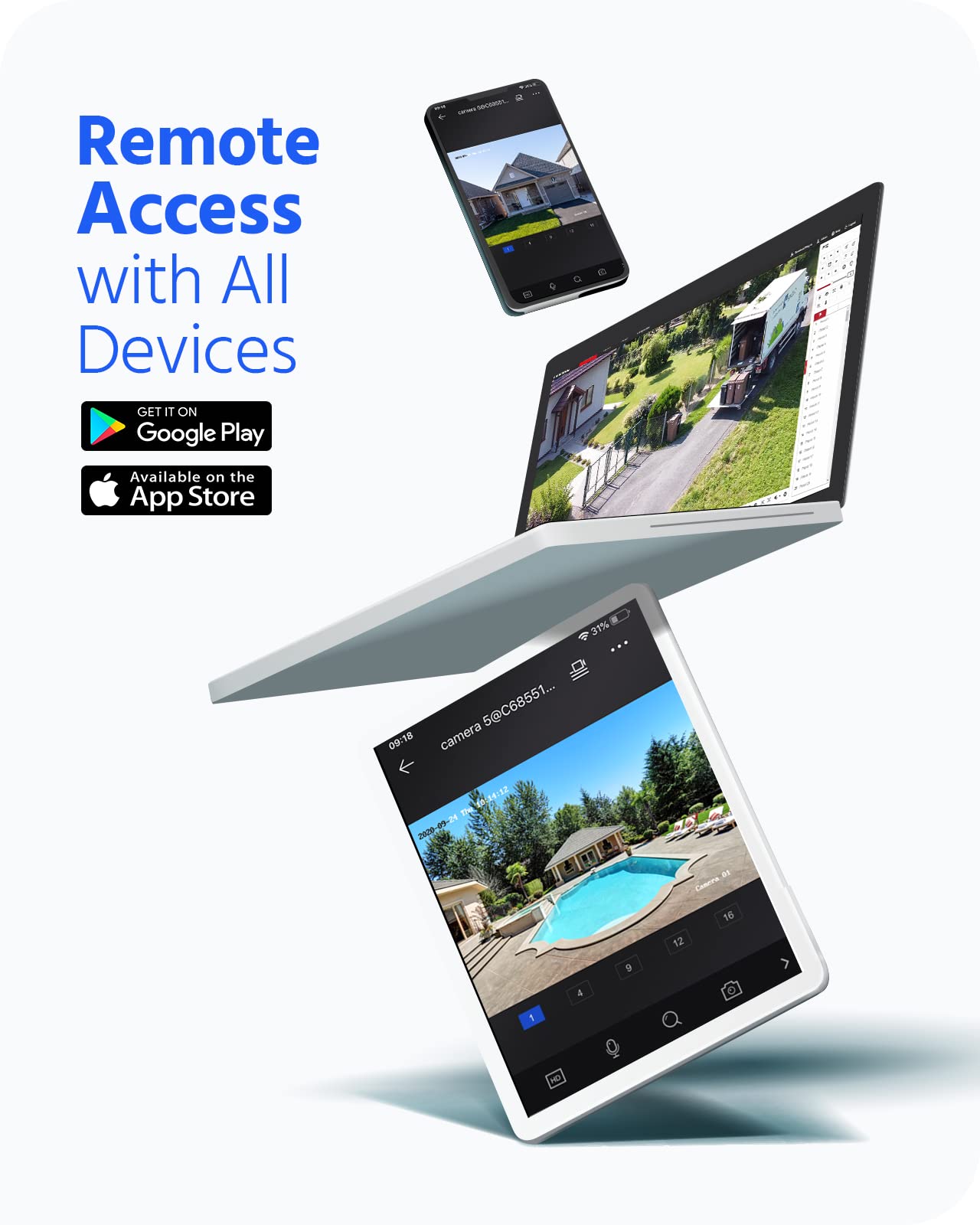 ANNKE 16CH 4K Security AI DVR with Motion Detection, 8MP H.265+ Surveillance CCTV Recorder for Home & Business, Compatible with Alexa, Easy Live View, Support TVI/AHD/CVI/CVBS/IPC Input, NO HDD
