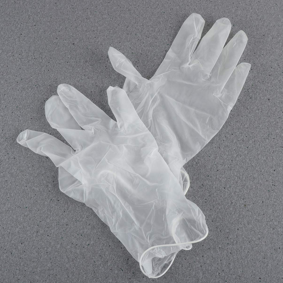 Lurrose 1 Box Rubber Gloves Transparent Handwear Mitten Tattoo Gloves for Home Nail Beauty Food Kitchen Cooking Cleaning